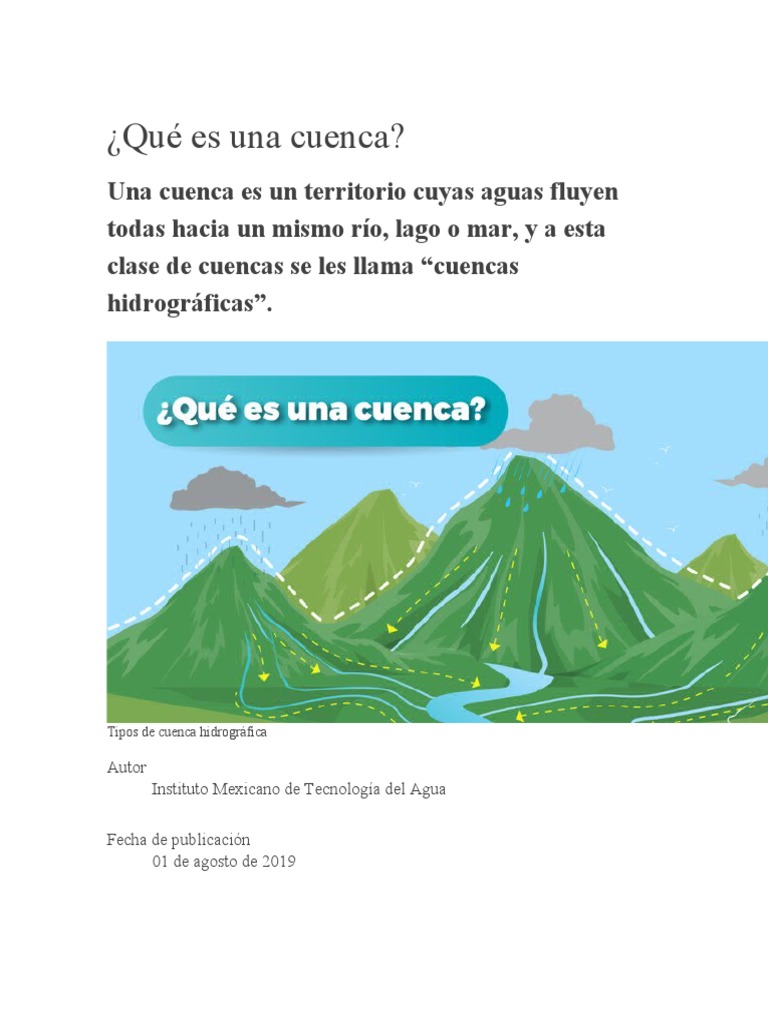 Tipos de cuencas hidrográficas explicadas | PDF | Cuenca de drenaje | Río