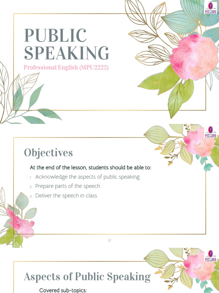 CHAPTER 1 Public Speaking | PDF | Public Speaking | Speech