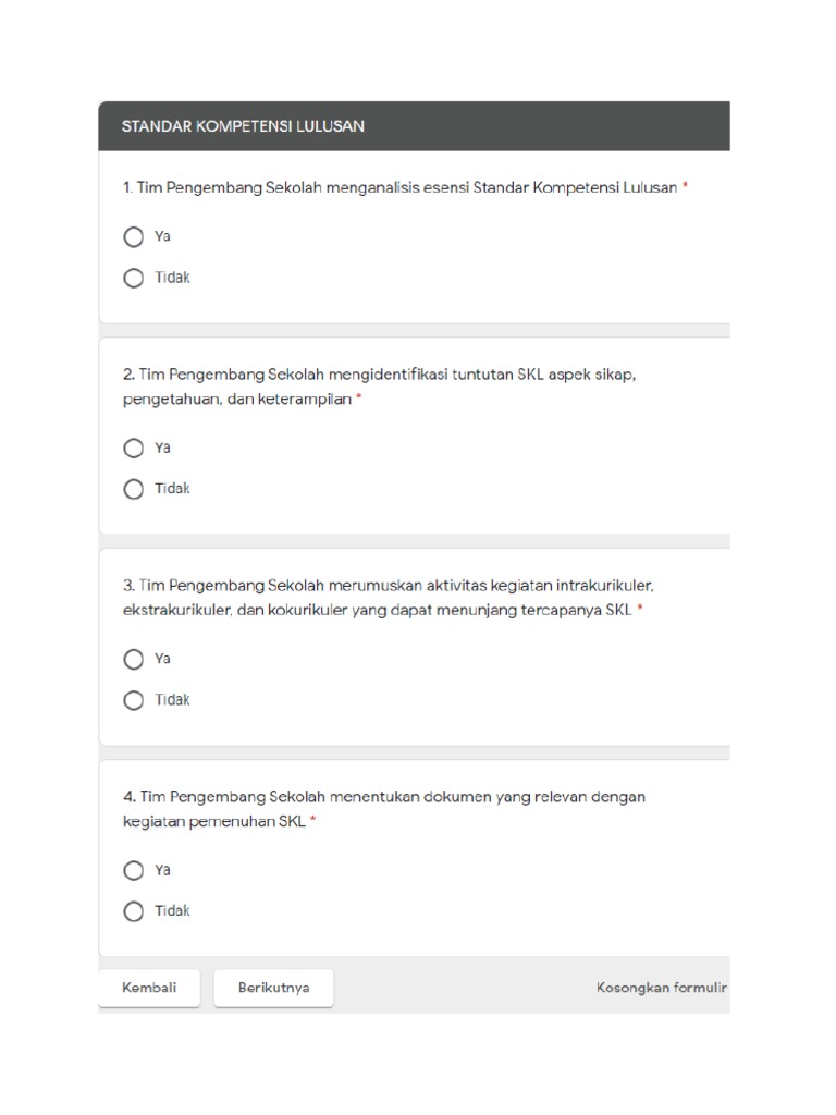 Instrumen Audit Mutu 8 Standar - 2021 | PDF