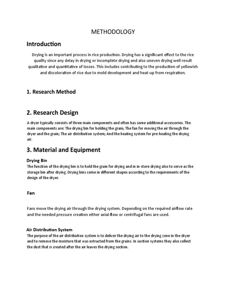 Optimizing Rice Drying: A Study of Drying Methodologies and Equipment ...