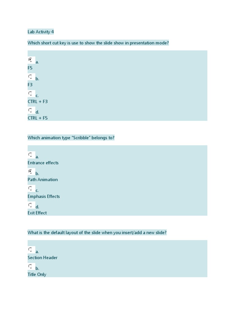 PowerPoint Fundamentals Quiz - Answers Key Questions About Slide ...