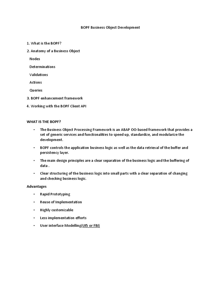 SAP TM BOPF Learning | PDF | Object (Computer Science) | Computer Science