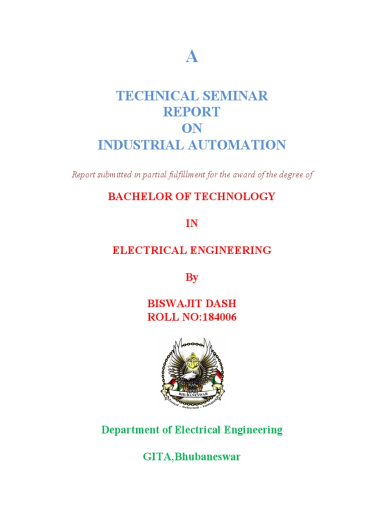 Seminar Report On Automation | PDF | Programmable Logic Controller ...