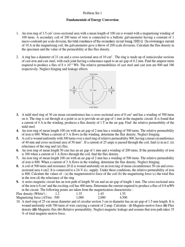 Relative Permeability of Mild Steel Ring | PDF | Inductor | Physics