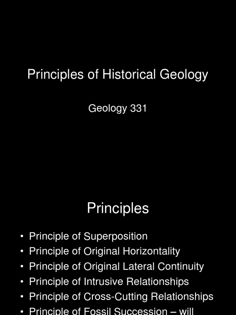 Principles of Historical Geology | PDF | Rock (Geology) | Geology