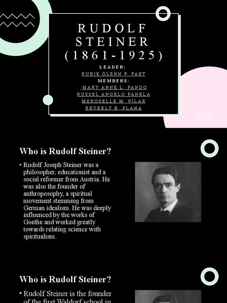 Rudolf Steiner's Holistic Philosophy of Child Development and Education ...