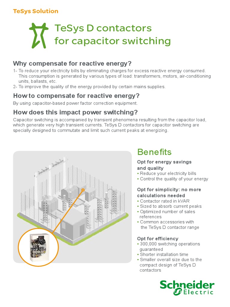 Tesys D Contactors For Capacitor Switching: Benefits | PDF | Capacitor ...