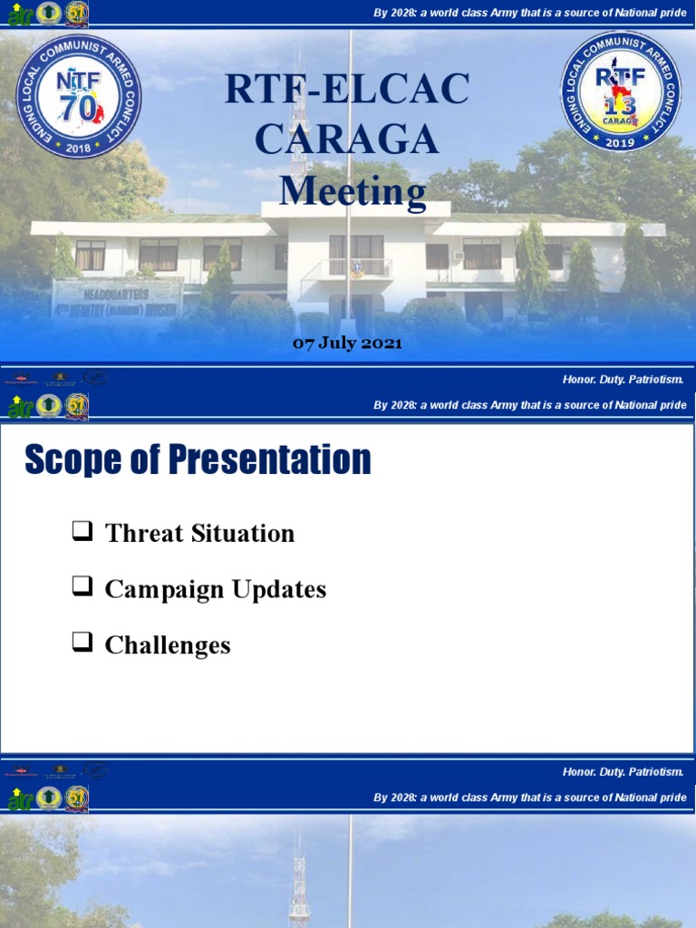 v3.2 Rtf-Elcac Caraga - 07 July 2021 Edited | PDF | Conflicts | Military
