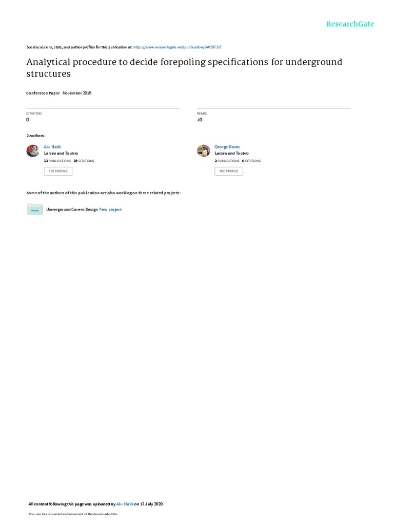 A14VIETPaperForepolingGeorge AKX | PDF | Geotechnical Engineering | Tunnel