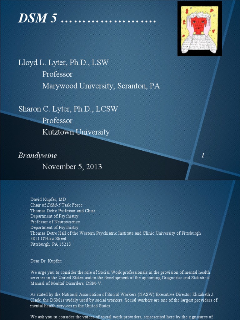 Lloyd L. Lyter, PH.D., LSW Professor Marywood University, Scranton, PA ...