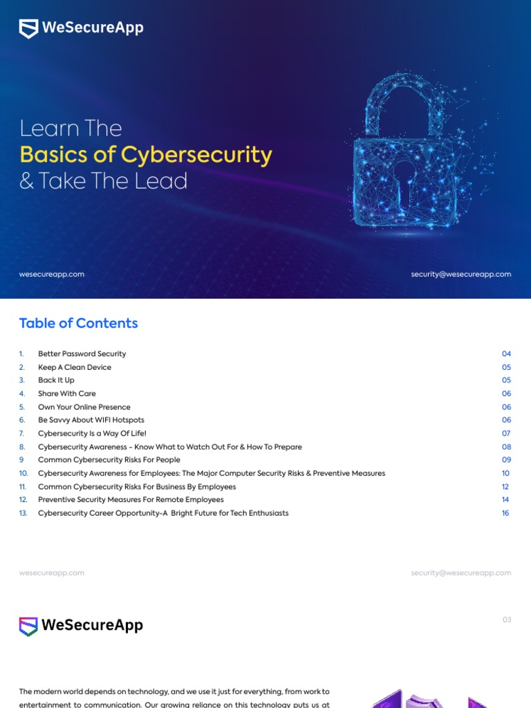 Cybersecurity Awareness - Ebook by WeSecureApp | PDF | Security | Computer Security