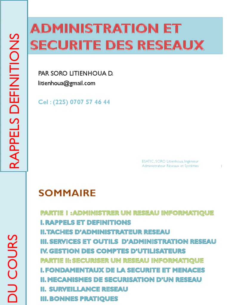 Administration et Sécurisation des Réseaux | PDF | Système de noms de ...