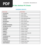 GTA San Andreas PC Full List of Cheats | PDF