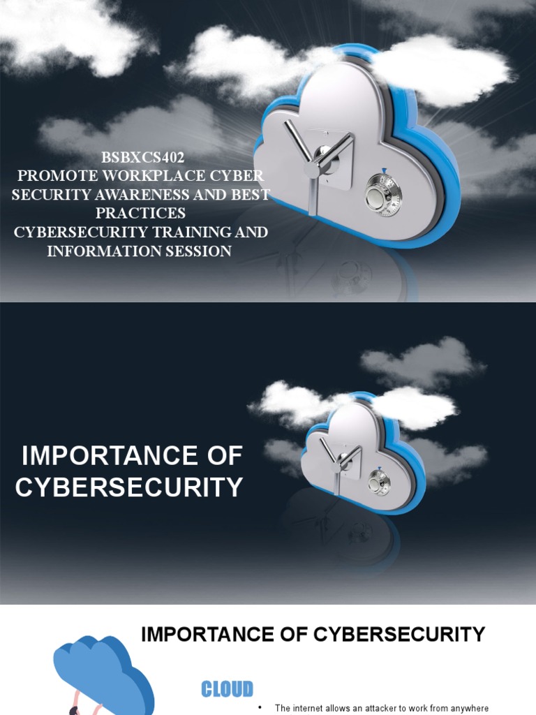 BSBXCS402 Promote Workplace Cyber Security Awareness and Best Practices Cybersecurity Training ...