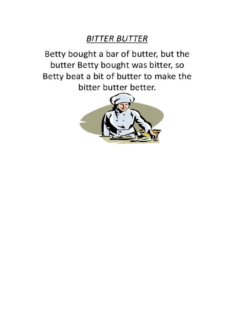 Tongue Twister (Bitter Butter) | PDF
