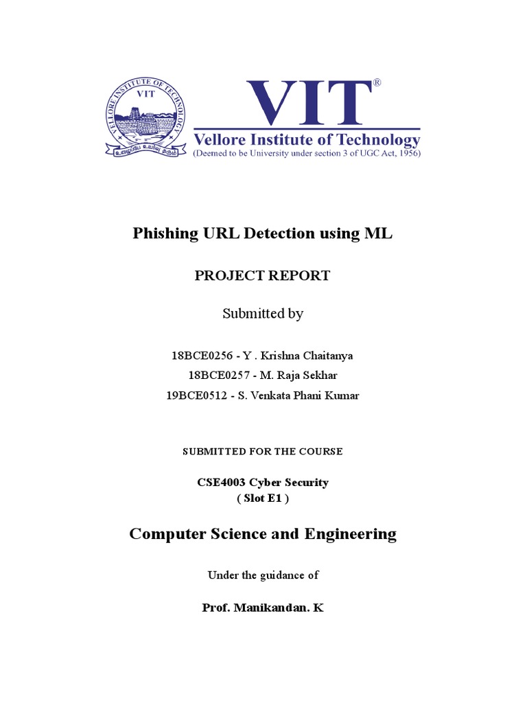 Phishing URL Detection Using ML: Project Report | PDF | Statistical ...