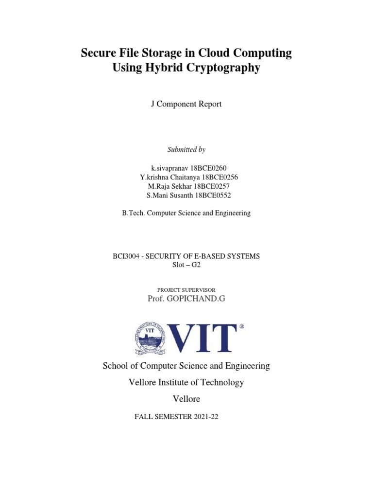 Secure File Storage in Cloud Computing | PDF | Encryption | Cryptography