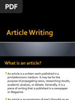 Article Writing Class 12 Format, Topics, Examples, Samples | PDF ...