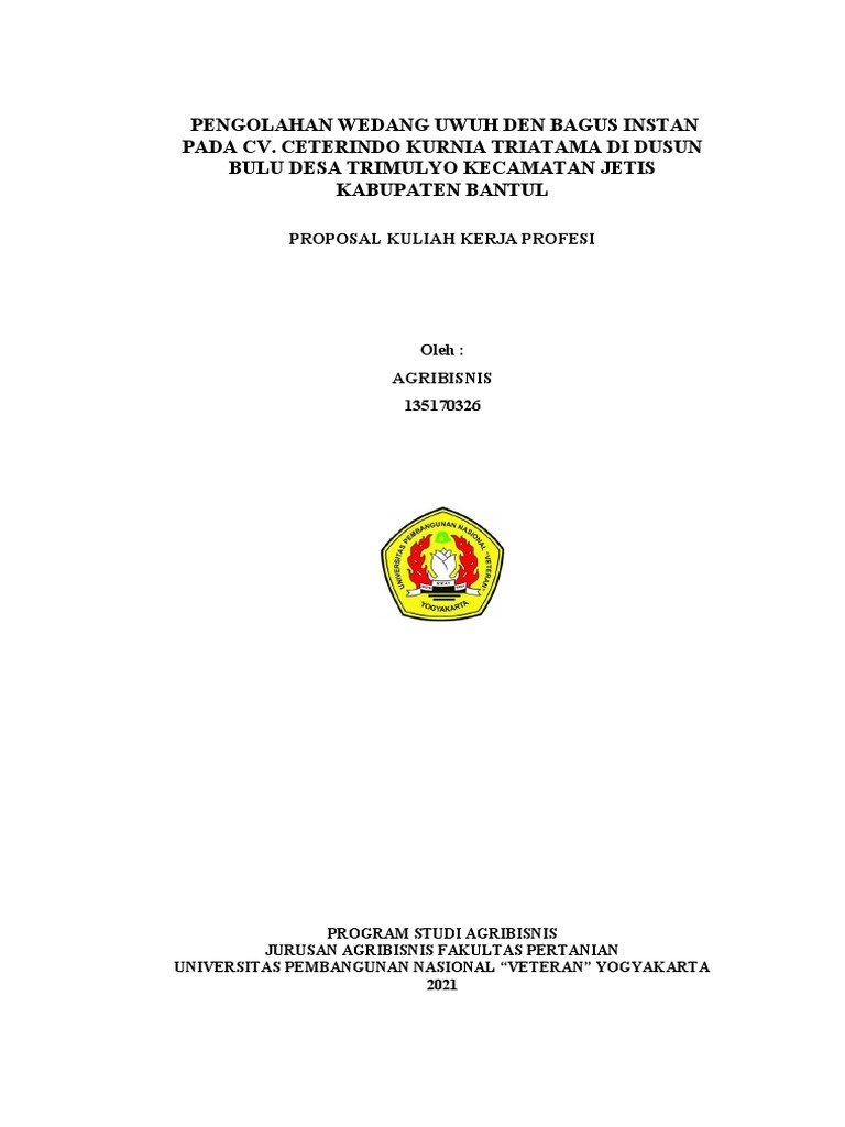 Contoh Proposal KKP | PDF