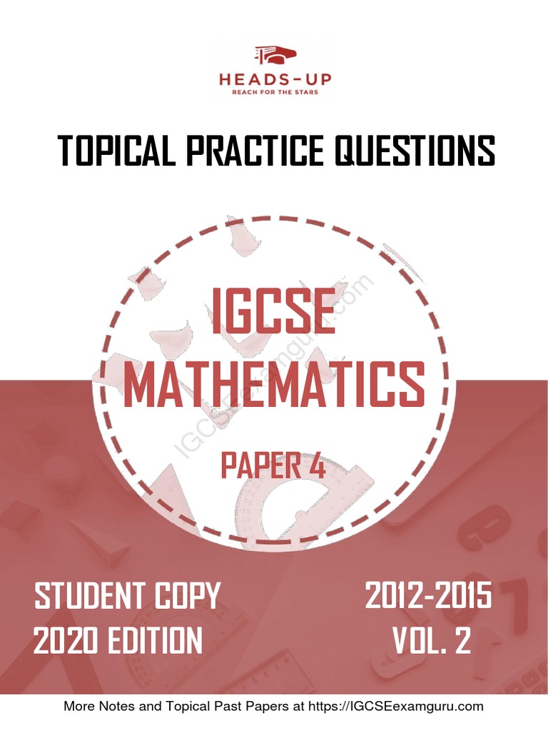 IGCSE Math Practice Questions | PDF | Mathematics | Geometry