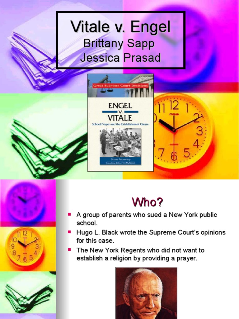 Vitale v. Engel | PDF | Establishment Clause | Federal Government Of ...