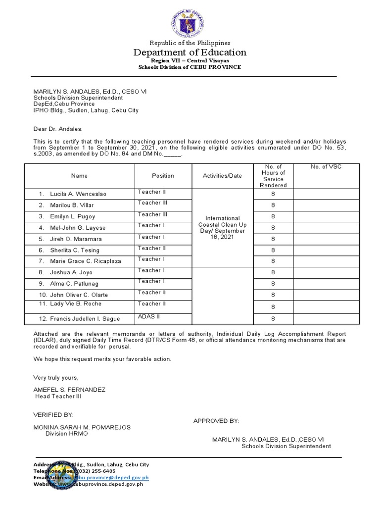 Letter Request Service Credits | PDF