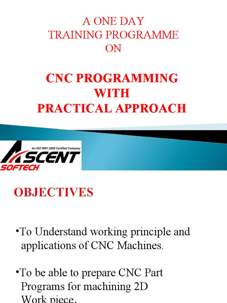 A One Day Training Programme ON: CNC Programming With Practical ...