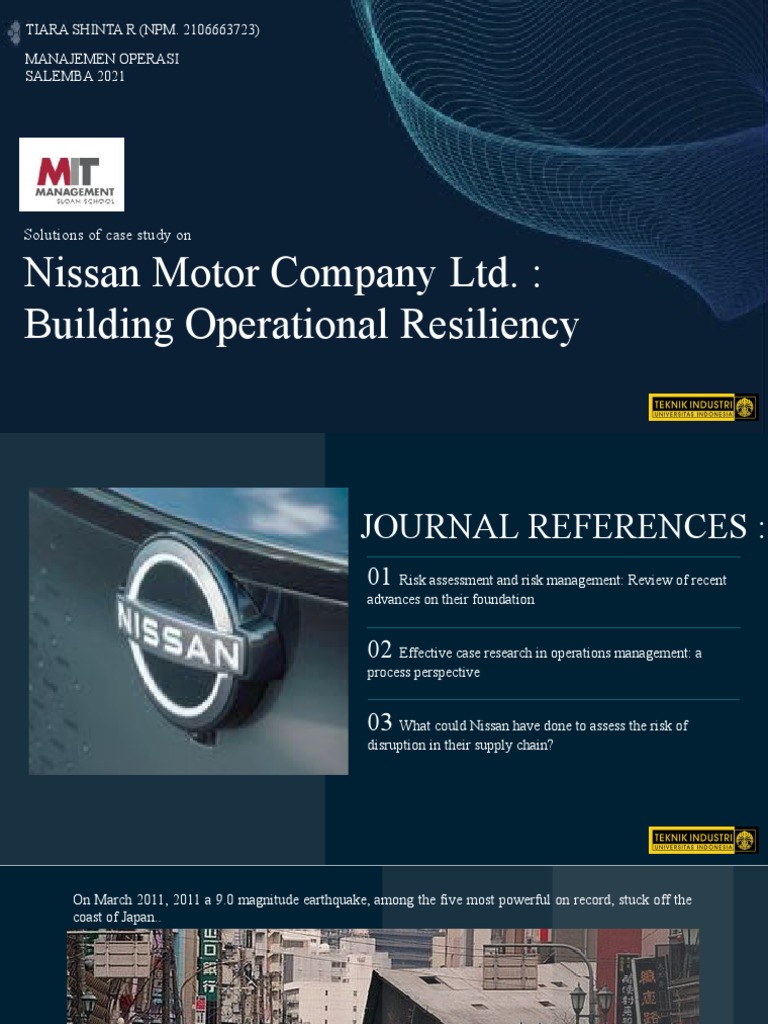 Tiara Shinta R - Case Nissan | PDF | Risk | Regulatory Compliance