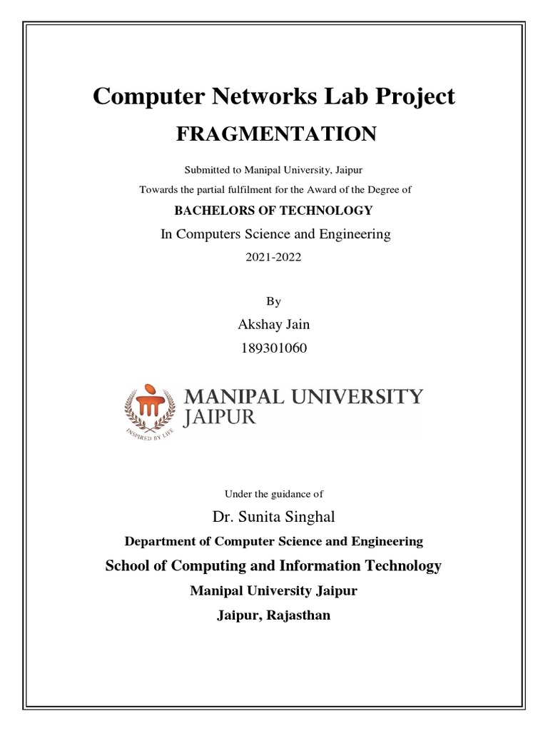 Network Fragmentation Project | PDF | Internet Protocols | Computer ...