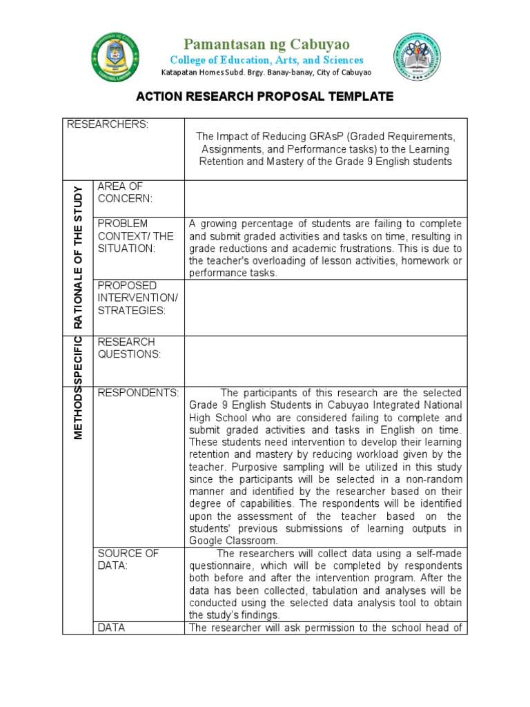 Action Research Format | PDF | Data Analysis | Workload
