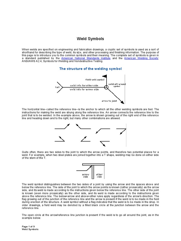 AWS Welding Symbols Ok | PDF | Welding | Construction