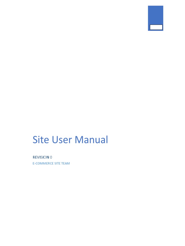 Site User Manual: Revision 0 | PDF | Login | Point Of Sale