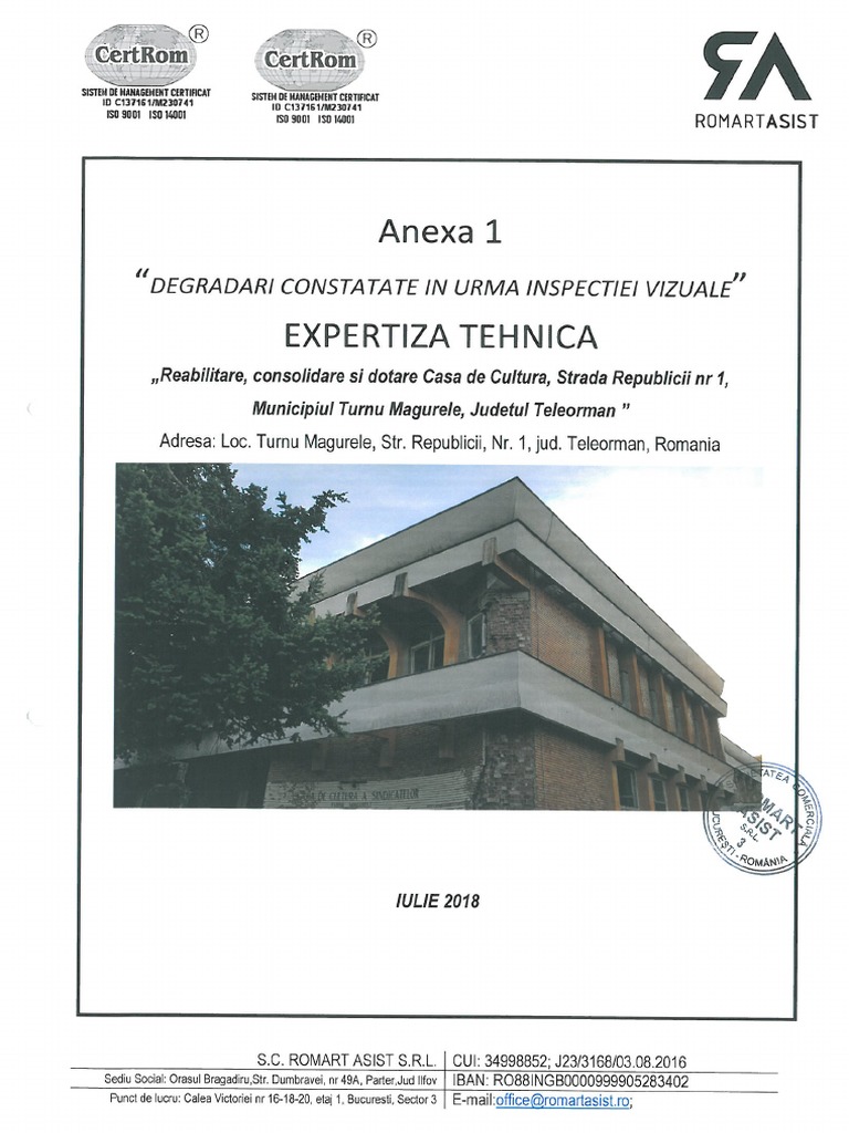 Anexa 1 - Expertiza Tehnica | PDF