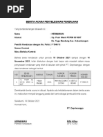 Contoh Surat Tanggapan SPHP | PDF