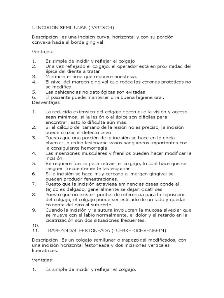 Incisión Semilunar | PDF | Medicina CLINICA | Especialidades Medicas