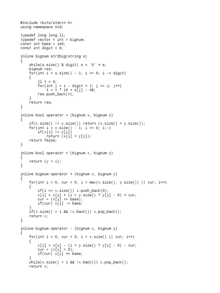 Bignum | Download Free PDF | Computer Programming | Computer Engineering