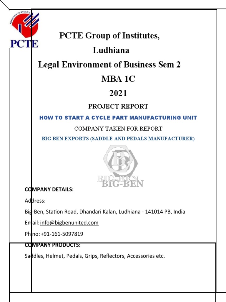 Project Report Cycle Parts | Download Free PDF | Business