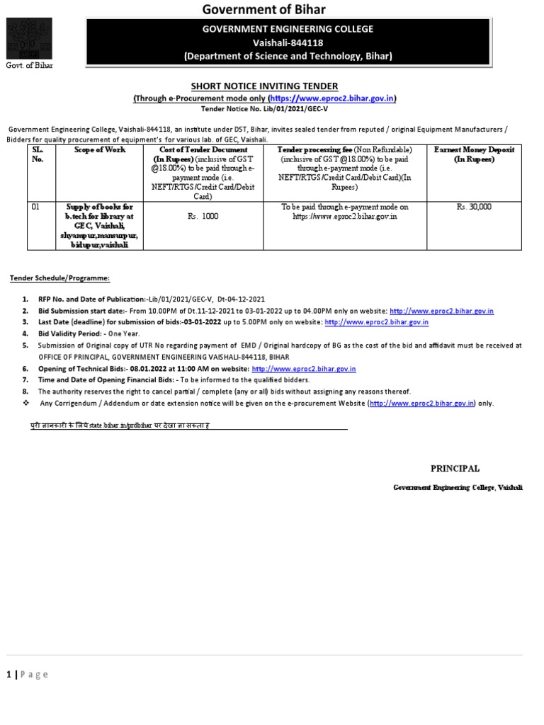 Tender Library Documnet 2021 WITH BOQ | PDF | Procurement | Prices