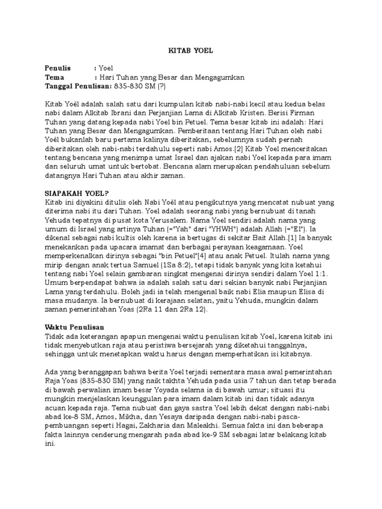 Pelajaran 14 Kitab Yoel | PDF | Sejarah | Agama & Spiritualitas