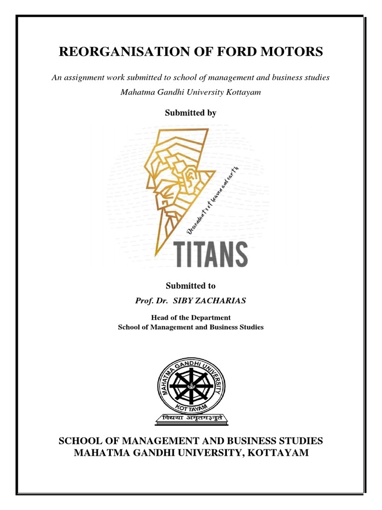 Ford Case Study Titan | PDF | Change Management | Ford Motor Company