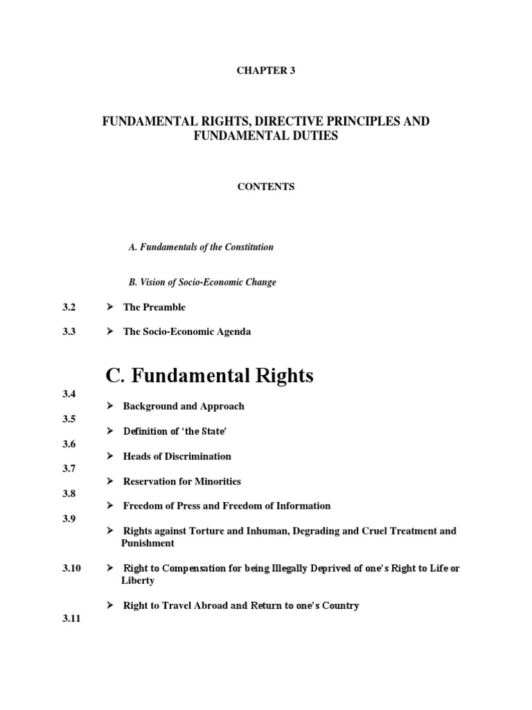Fundamental Rights of The Indian Constitution | PDF | Social ...