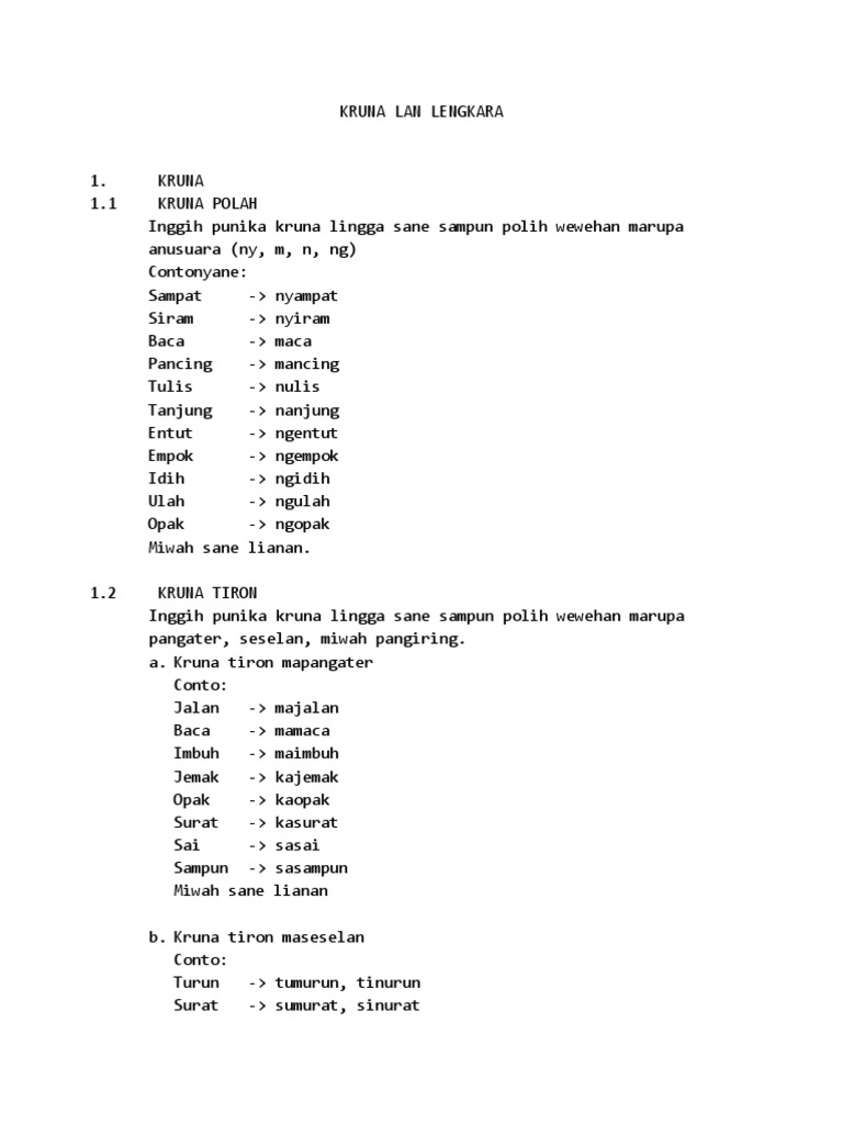 Kruna Lan Lengkara | PDF | Seni & Disiplin Bahasa