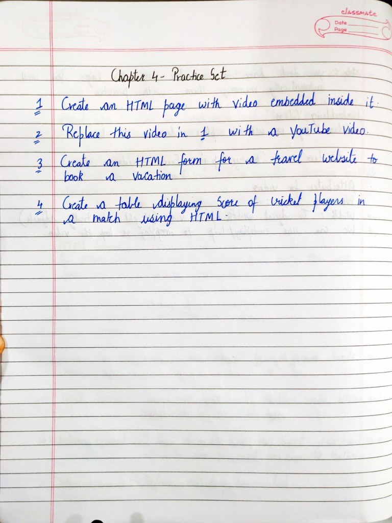 HTML Course Chapter 4 Practice | PDF