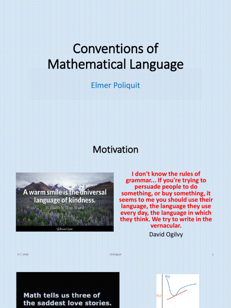 2.1 Conventions of Mathematical Language | PDF | Set (Mathematics) | Proposition
