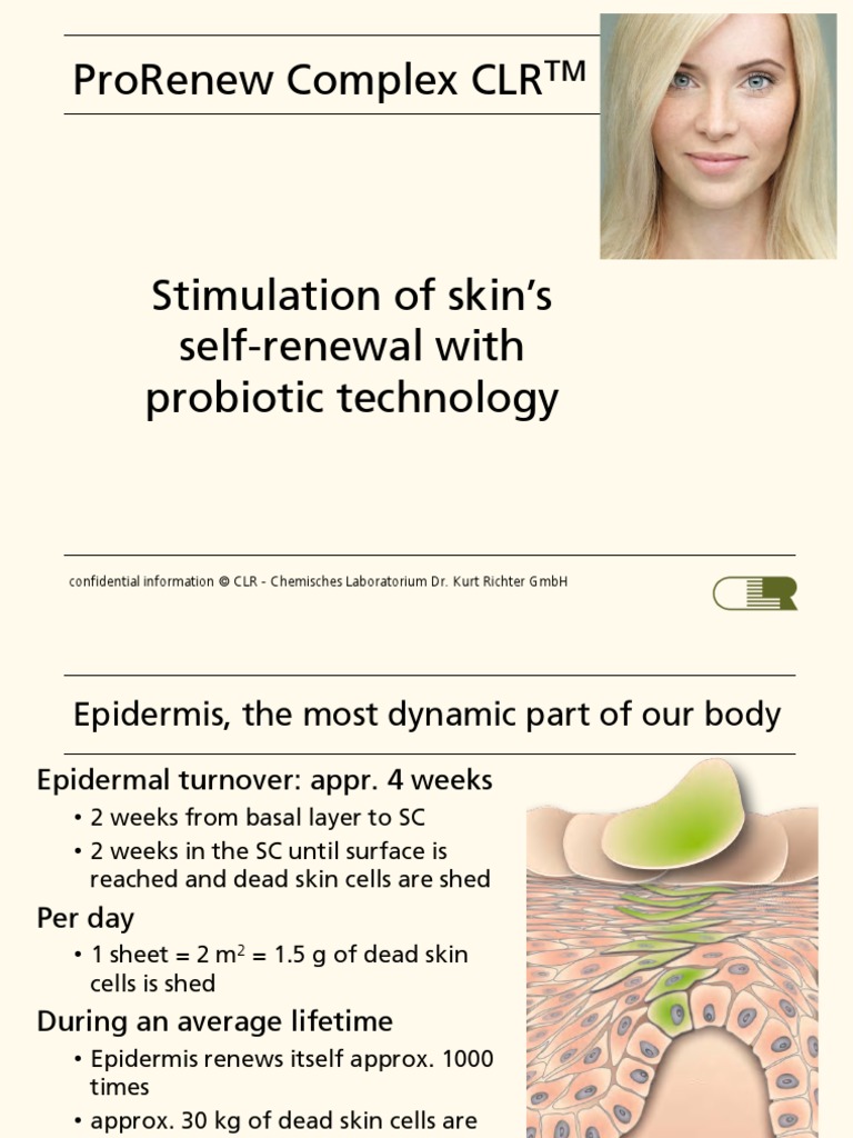 ProRenew Complex Presentation 1 | PDF | Epidermis | Biology