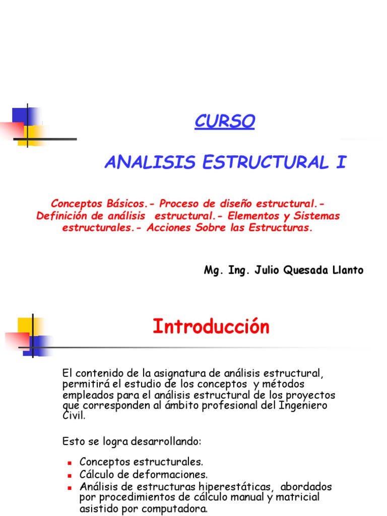 Semana 1-CONCEPTOS BÁSICOS | PDF | Análisis estructural | Fundación ...