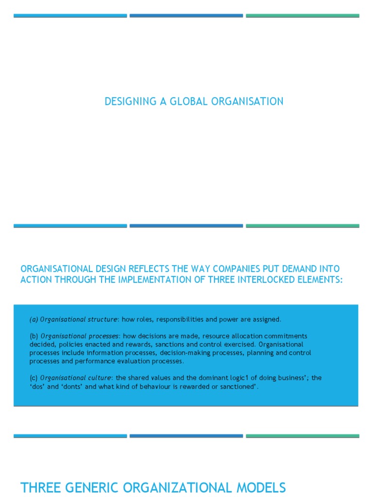 Designing A Global Organisation | PDF | Business