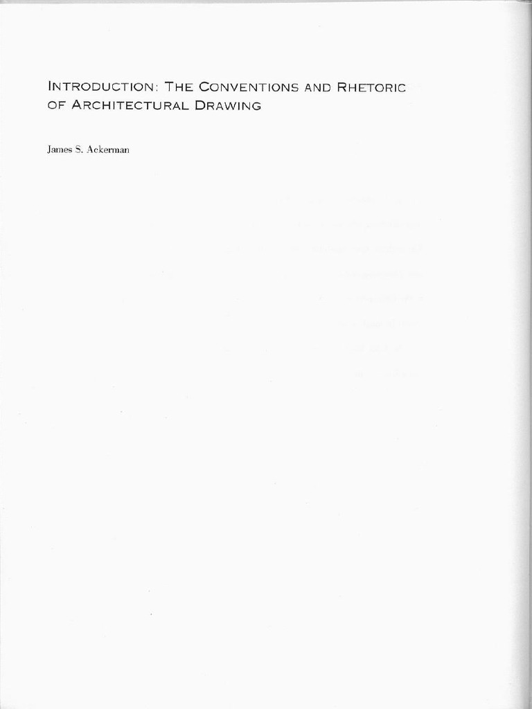 The Conventions and Rhetoric of Architectural Drawings | PDF