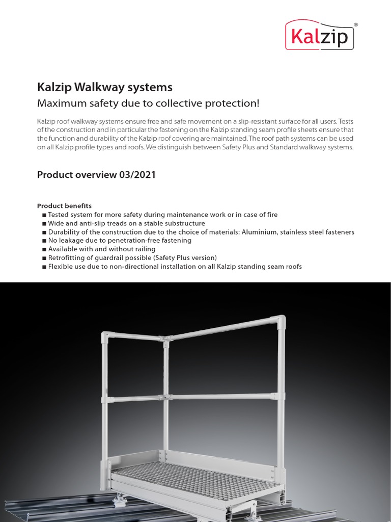 Kalzip Walkway Systems: Maximum Safety Due To Collective Protection ...