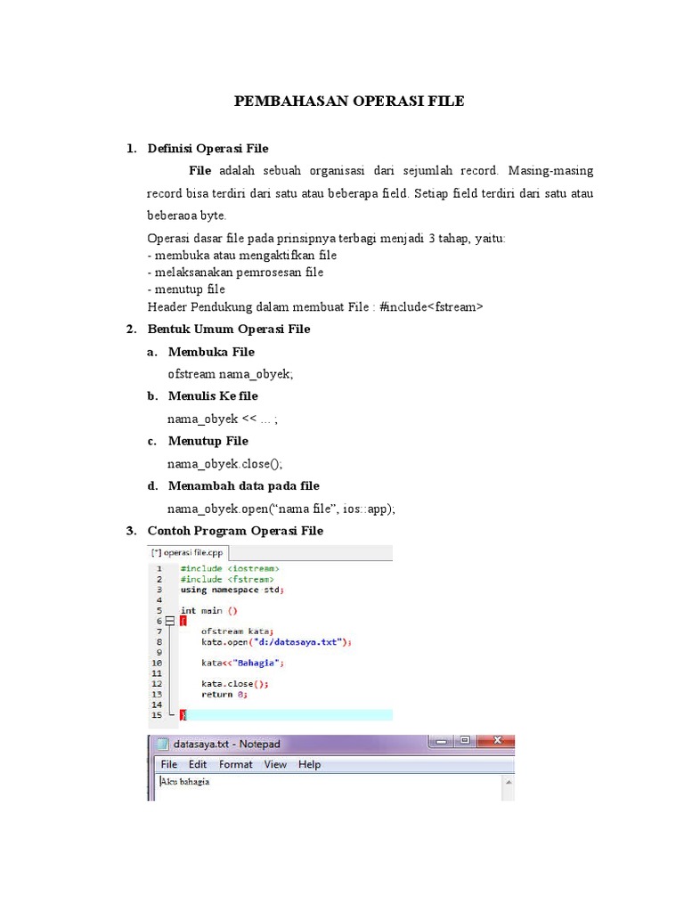 Contoh Operasi File | PDF
